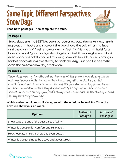 Fifth Grade Winter Break Packet | Workbook | Education.com