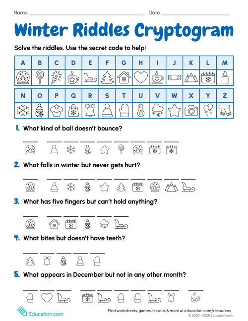 Fifth Grade Winter Break Packet | Workbook | Education.com