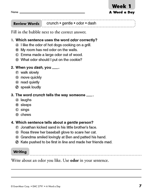 A Word a Day, Grade 1: Weeks 1–12 | Teacher Edition | Workbook ...