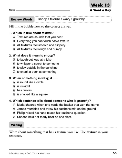 A Word a Day, Grade 1: Weeks 13-24 | Teacher Edition | Workbook ...