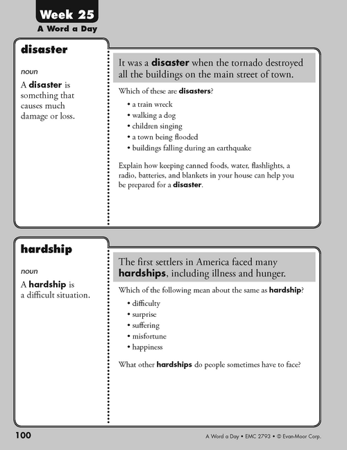 A Word a Day, Grade 3: Weeks 25-36 | Teacher Edition | Workbook ...