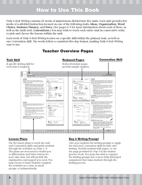 Daily 6-Trait Writing, Grade 1: Ideas and Organization | Teacher ...