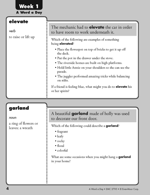 A Word a Day, Grade 5: Weeks 1–12 | Teacher Edition | Workbook ...