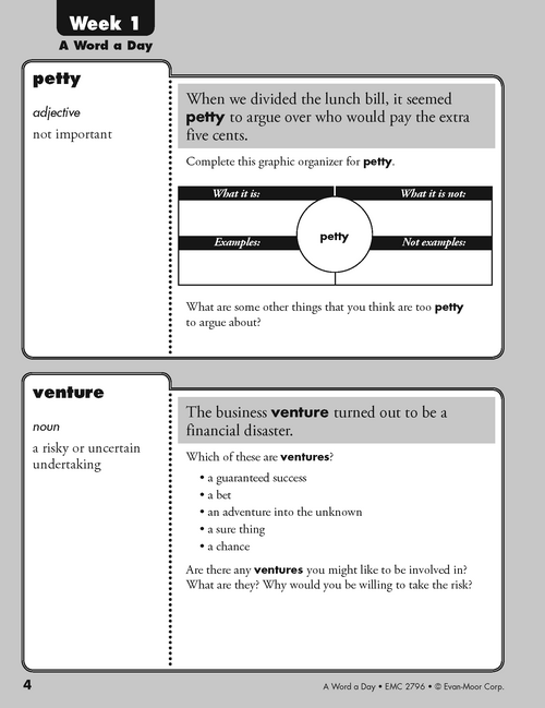 A Word a Day, Grade 6: Weeks 1–12 | Teacher Edition | Workbook ...