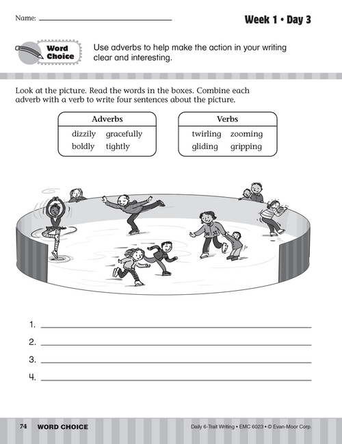 Daily 6-Trait Writing, Grade 3: Word Choice, Sentence Fluency, and ...