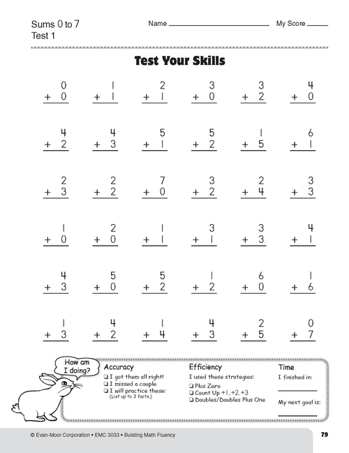 Building Math Fluency, Grade 1: Addition | Teacher Edition | Workbook ...
