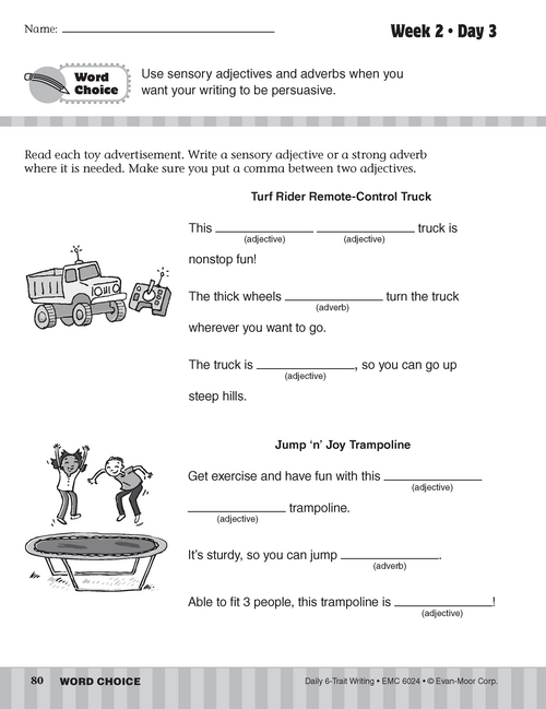 Daily 6-Trait Writing, Grade 4: Word Choice, Sentence Fluency, and ...