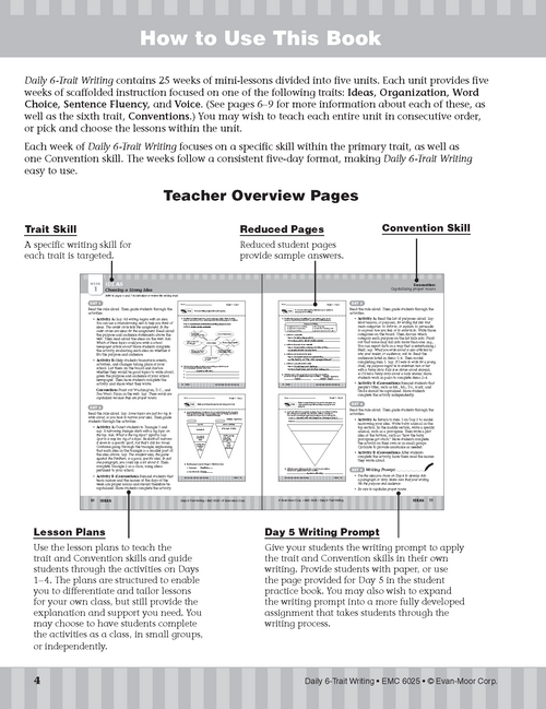 Daily 6-Trait Writing, Grade 5: Ideas and Organization | Teacher ...