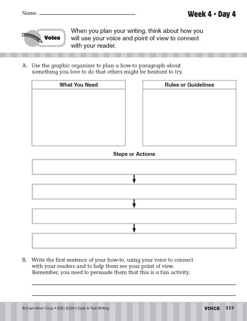 Daily 6-Trait Writing, Grade 6: Word Choice, Sentence Fluency, and ...