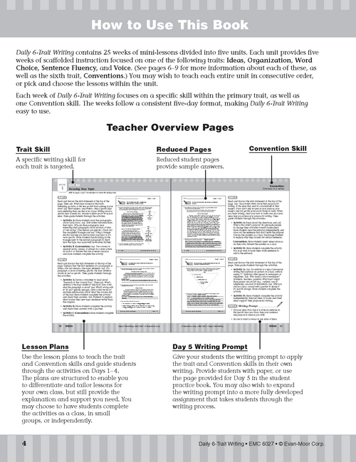 Daily 6-Trait Writing, Grade 7: Ideas and Organization | Teacher ...