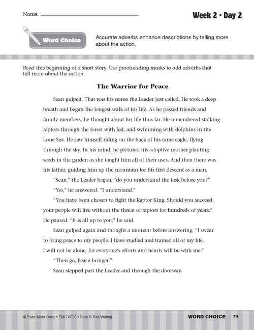 Daily 6-Trait Writing, Grade 8: Word Choice, Sentence Fluency, and ...