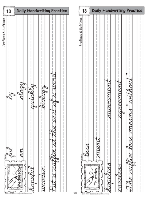 Daily Handwriting Practice, Contemporary Cursive: Weeks 13-24 ...