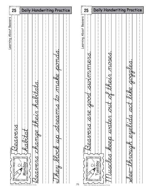 Daily Handwriting Practice, Contemporary Cursive: Weeks 25-36 ...