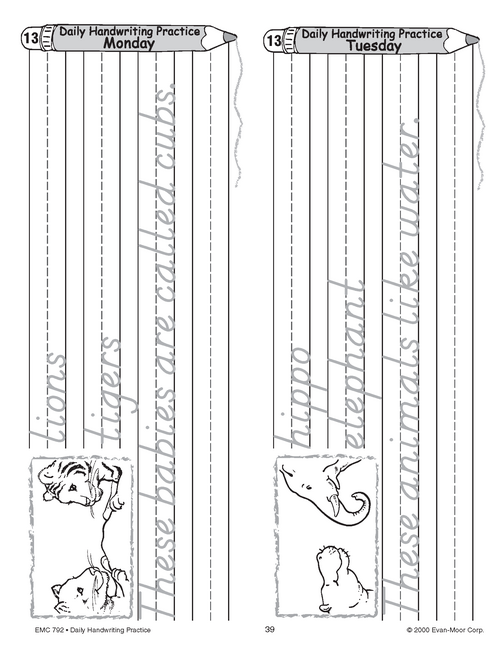 Daily Handwriting Practice, Modern Manuscript: Weeks 13-24 | Workbook ...