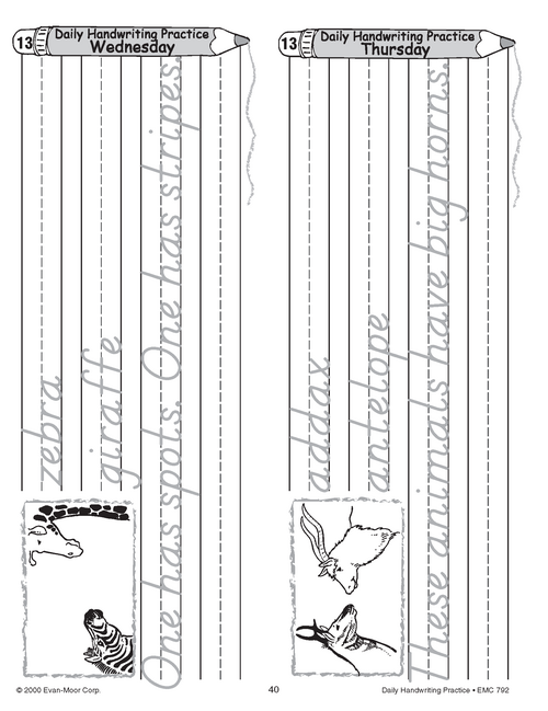 Daily Handwriting Practice, Modern Manuscript: Weeks 13-24 | Workbook ...