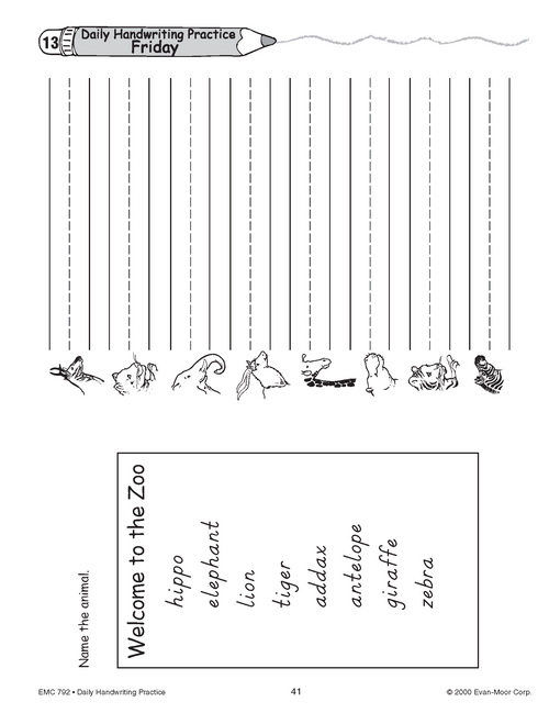 Daily Handwriting Practice, Modern Manuscript: Weeks 13-24 | Workbook ...