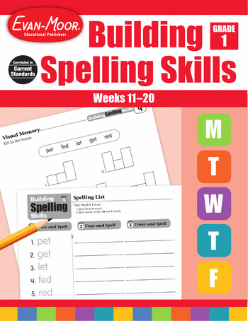 Building Spelling Skills, Grade 1: Weeks 11–20 | Workbook | Education.com