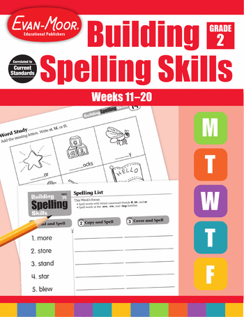 Building Spelling Skills, Grade 2: Weeks 11–20 | Workbook | Education.com
