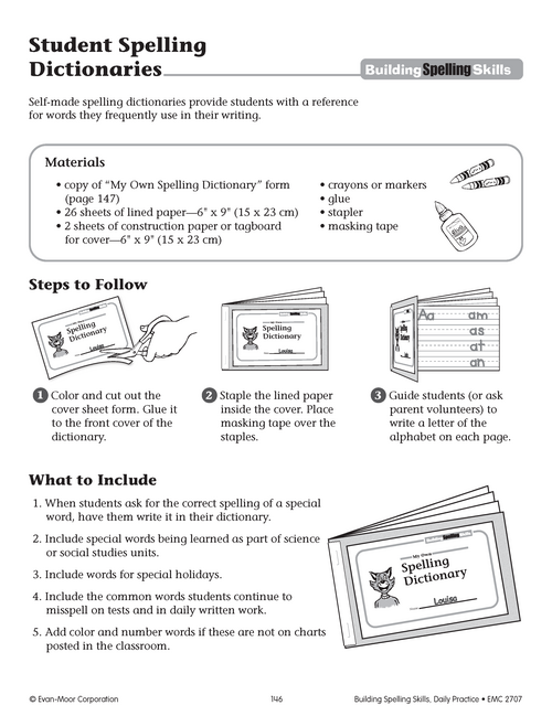 Building Spelling Skills, Grade 3: Weeks 1–10 | Workbook | Education.com