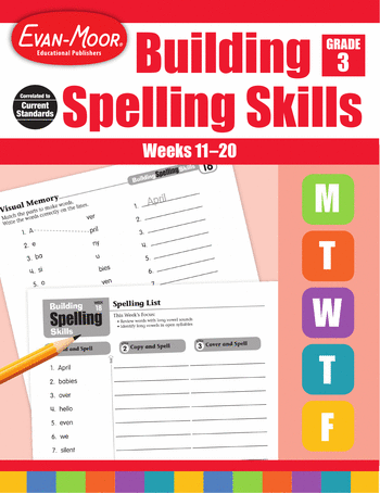 Building Spelling Skills, Grade 3: Weeks 11–20 | Workbook | Education.com