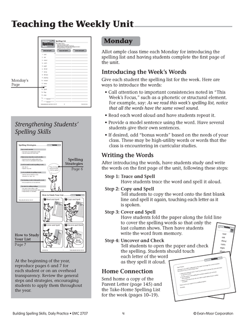 Building Spelling Skills, Grade 3: Weeks 21–30 | Workbook | Education.com