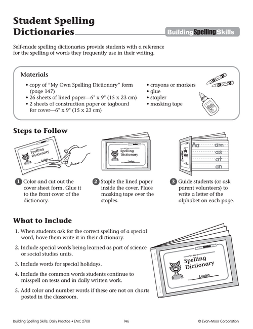 Building Spelling Skills, Grade 4: Weeks 1–10 | Workbook | Education.com