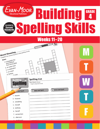 Building Spelling Skills, Grade 4: Weeks 11–20 | Workbook | Education.com