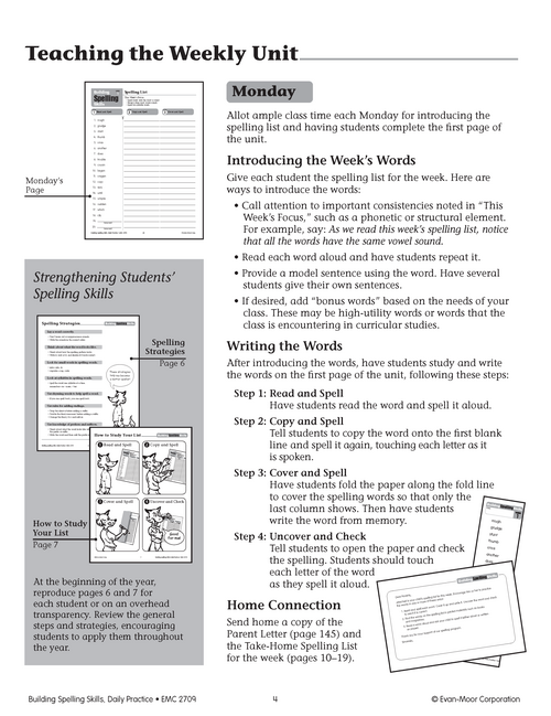 Building Spelling Skills, Grade 5: Weeks 1–10 | Workbook | Education.com