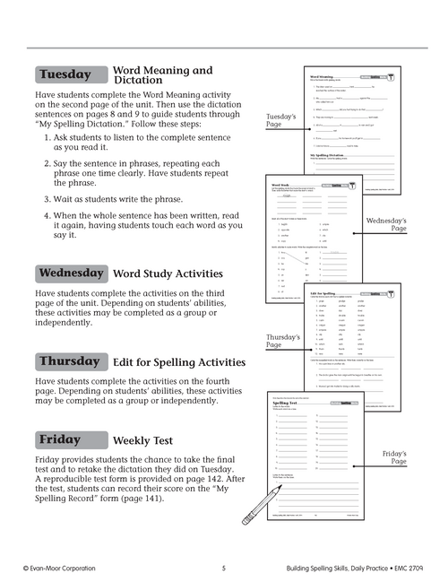 Building Spelling Skills, Grade 5: Weeks 11–20 | Workbook | Education.com