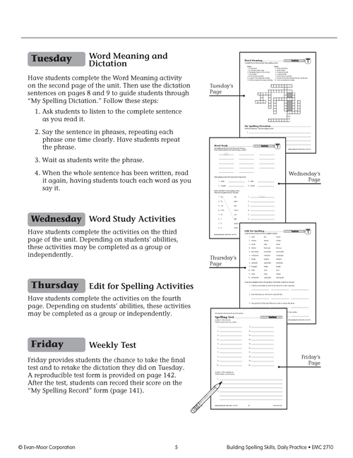 Building Spelling Skills, Grade 6: Weeks 11–20 | Workbook | Education.com
