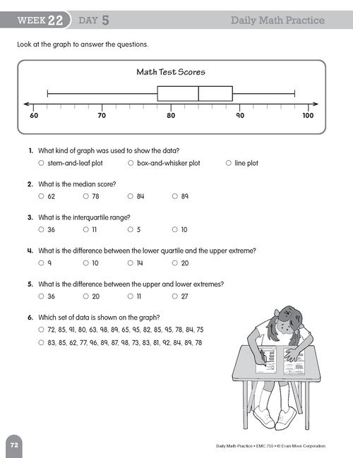 Daily Math Practice, Grade 6: Weeks 13–24 | Workbook | Education.com