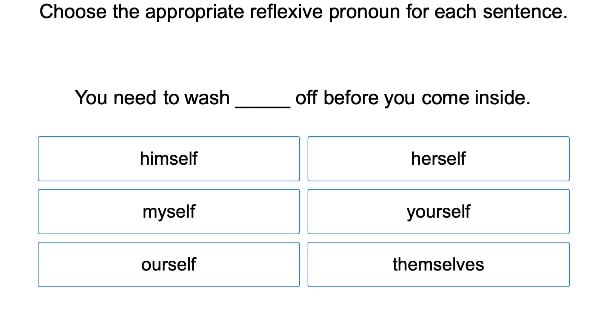 Reflexive Pronouns Exercises Reflexive Pronouns: English As A Second
