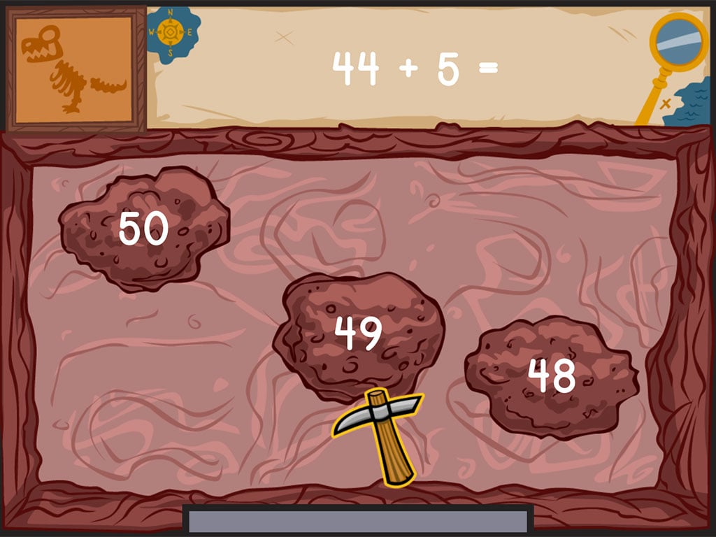 Dino Bones: Two-Digit Addition within 100 | Game | Education.com