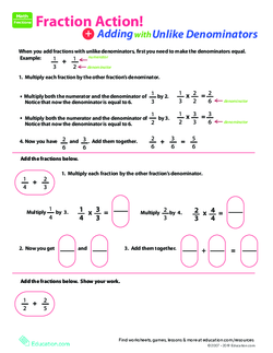 Adding Fractions on Number Lines | Lesson plan | Education.com