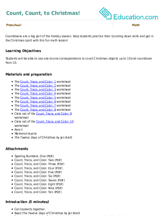 Christmas Tree Counting | Activity | Education.com