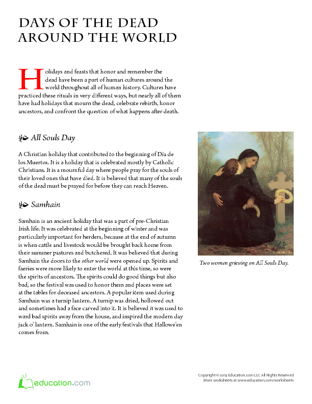 Día de los Muertos: Traditions in History | Lesson Plan | Education.com