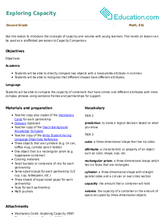 Heat Capacity of Water vs. Heat Capacity of Oil | Activity | Education.com