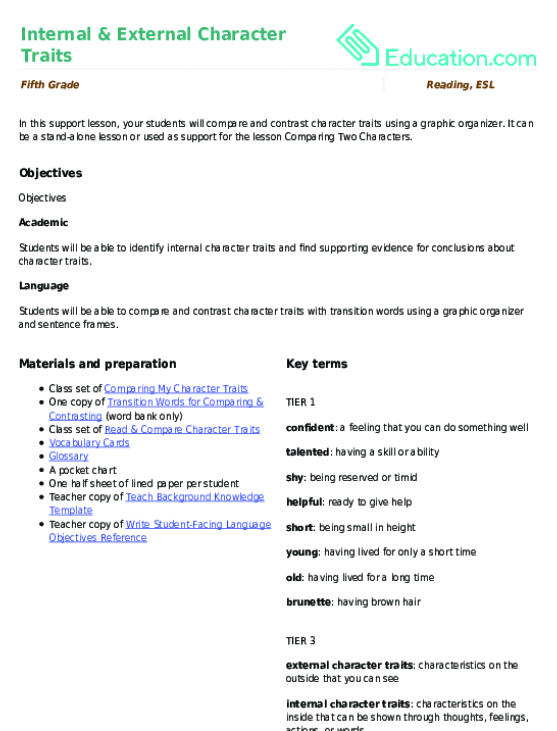 RL.5.3 Lesson Plans - Common Core ELA