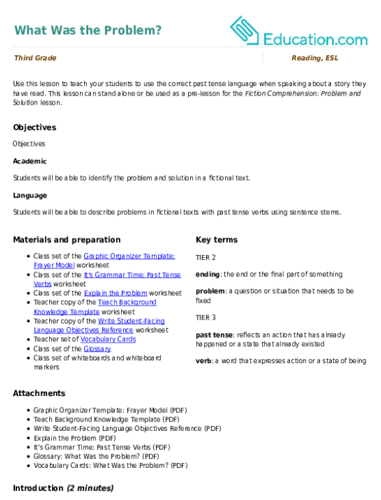 What's Your Problem? | Activity | Education.com