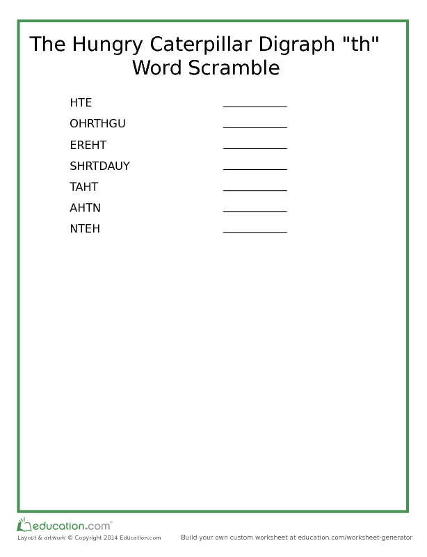 Hungry for the Digraph Th | Lesson Plan | Education.com