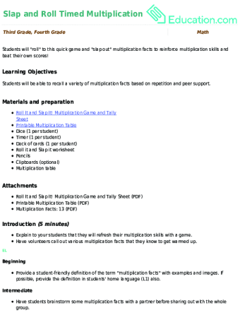 Multiplication Facts (Page 6) | Education.com