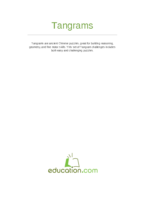 Terrific Tangrams! | Lesson Plan | Education.com