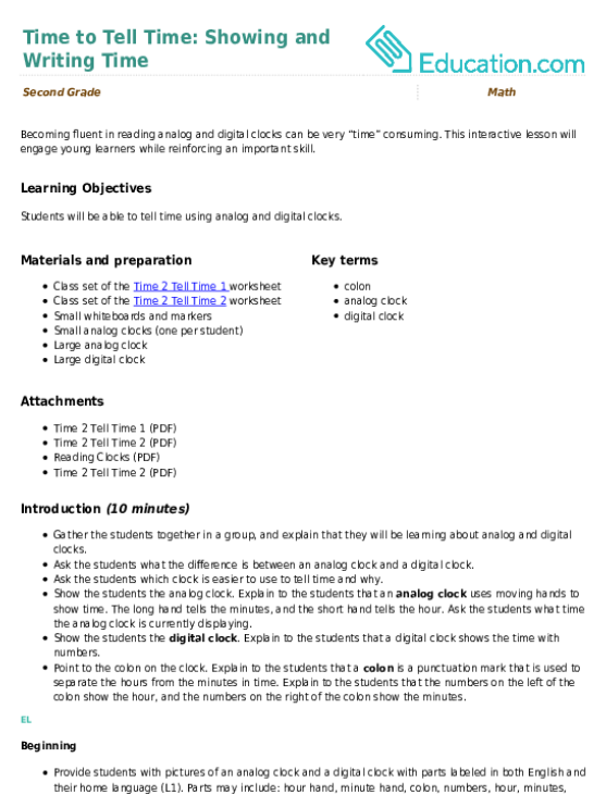 2.MD.C.7 Lesson Plans - Common Core Math