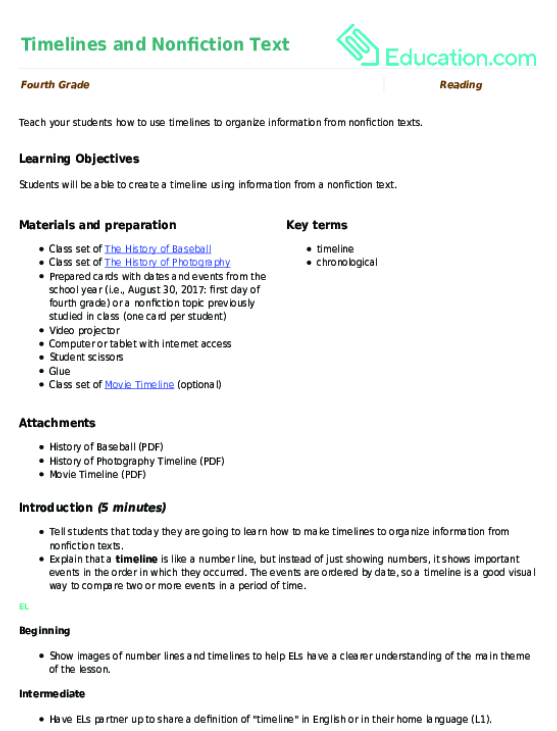 RI.4.5 Lesson Plans - Common Core ELA