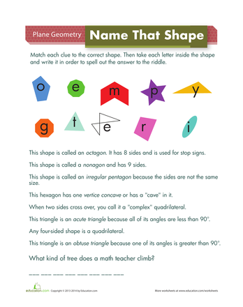 2-D and 3-D Shapes | Workbook | Education.com