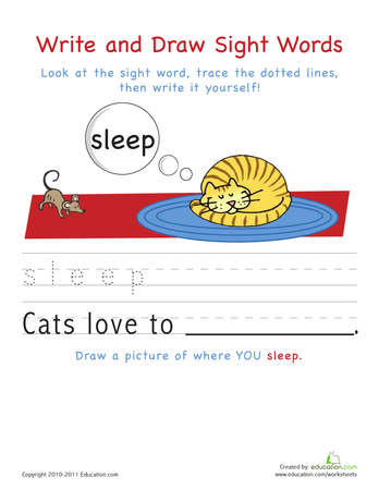 30 Kindergarten Sight Words | Workbook | Education.com