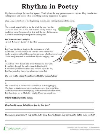 Casey at the Bat | Workbook | Education.com