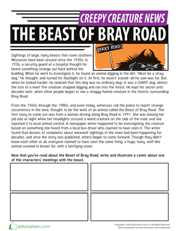 Creepy Creatures | Workbook | Education.com