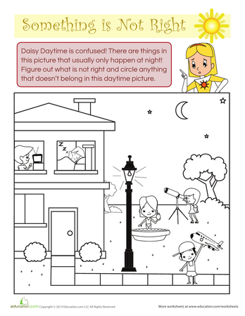 Day and Night | Workbook | Education.com