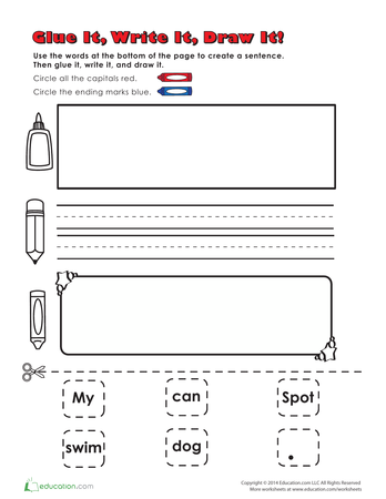 Introducing the Sentence | Workbook | Education.com